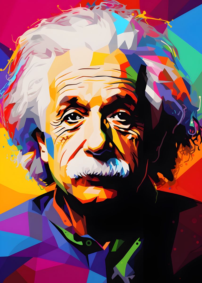 'Albert Einstein' Poster, picture, metal print, paint by SuperNova ...