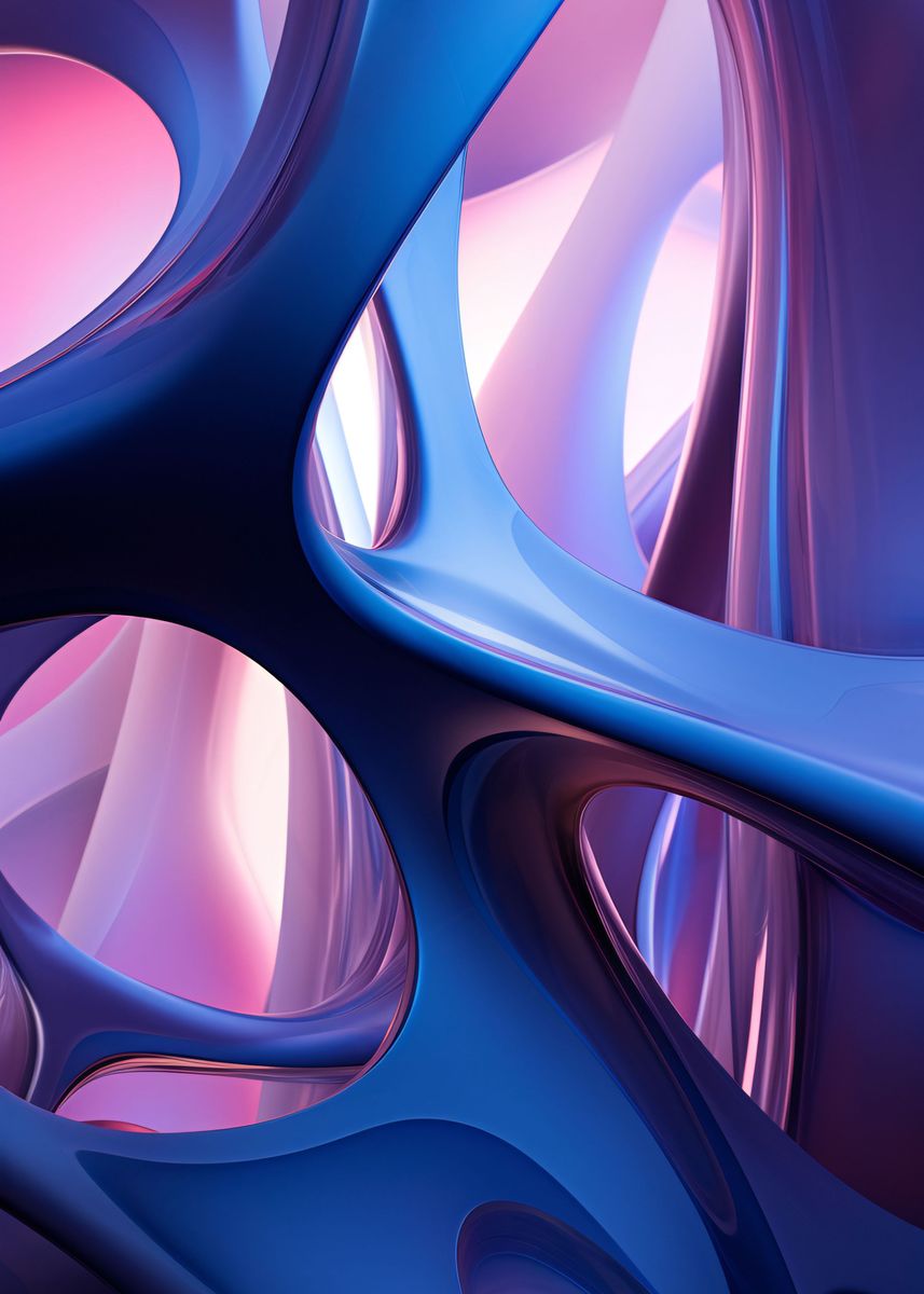 'Curved Lines' Poster by Andrew Turtsevych | Displate