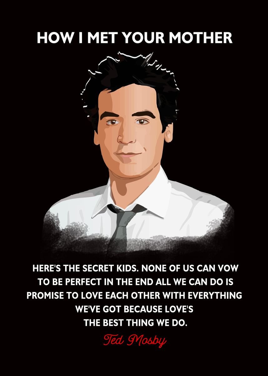 'Ted Mosby' Poster, picture, metal print, paint by Rikuharu Studio ...