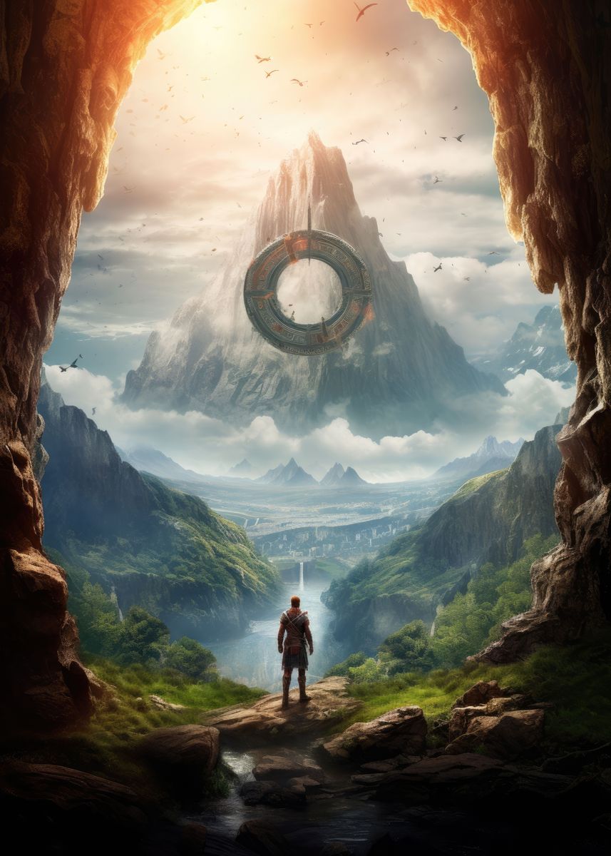 'Valhalla Gate' Poster, picture, metal print, paint by Stylianos Karagiannis | Displate