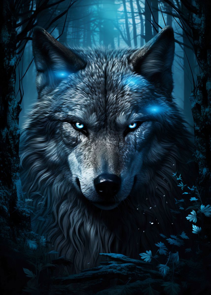 'Wolf Forest' Poster by Mateusz Ślemp | Displate