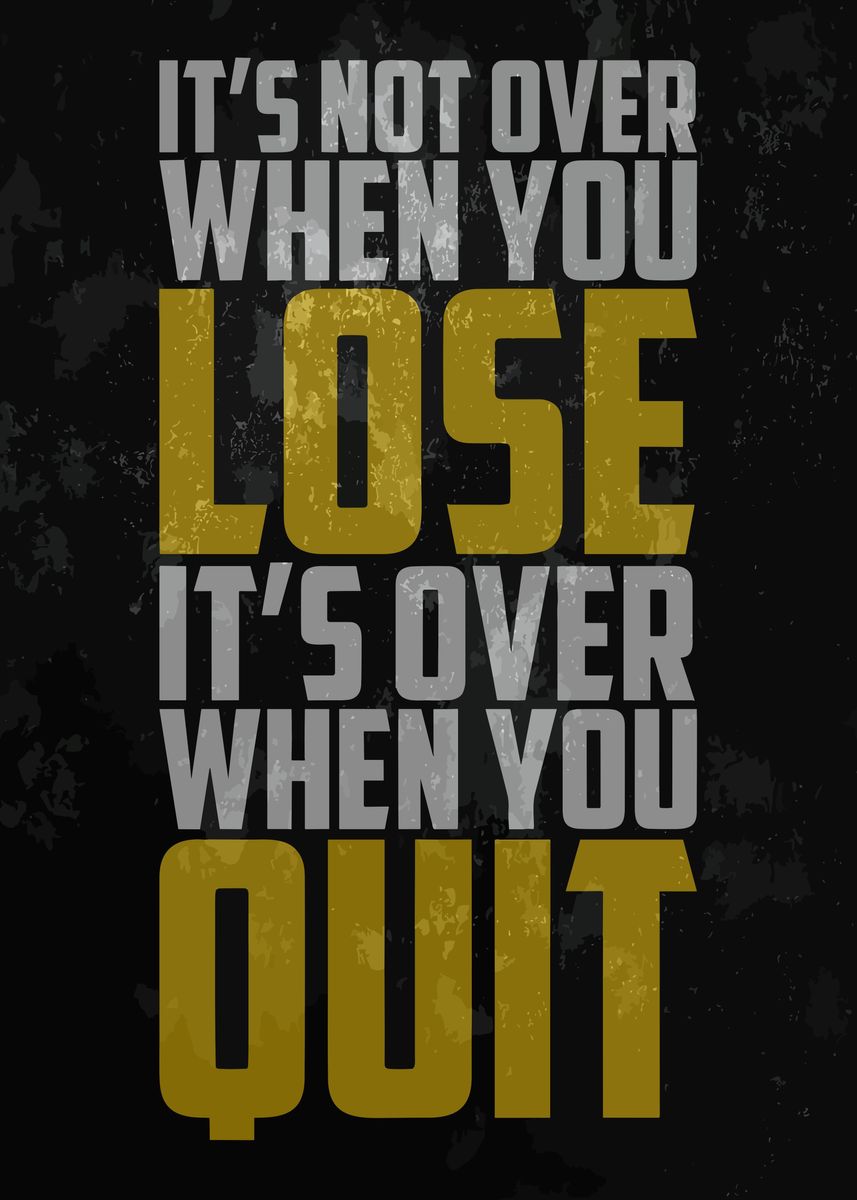 'Motivation Quotes' Poster, picture, metal print, paint by Lech Tristen ...