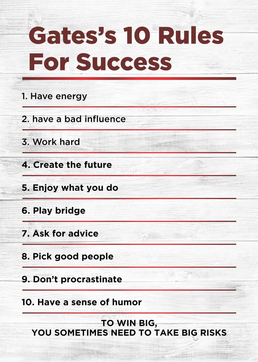 'success rules' Poster, picture, metal print, paint by Top Collection ...