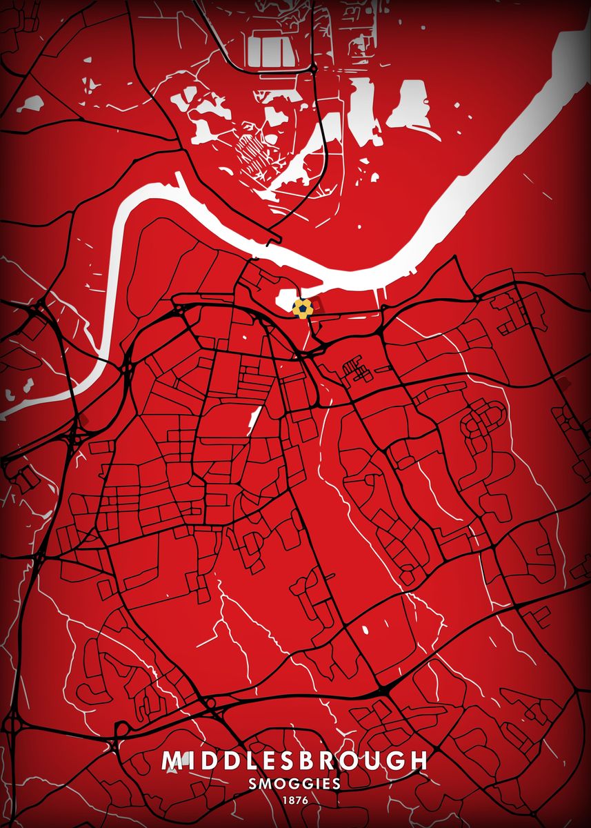 'Middlesbrough Riverside ' Poster, picture, metal print, paint by Yates ...