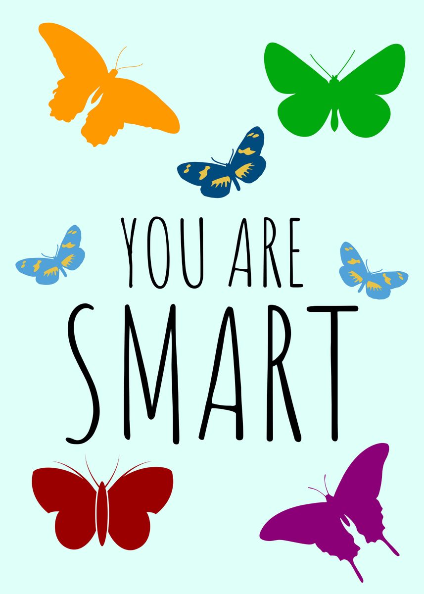 'SMART BUTTERFLY' Poster, picture, metal print, paint by Atomic Chinook ...