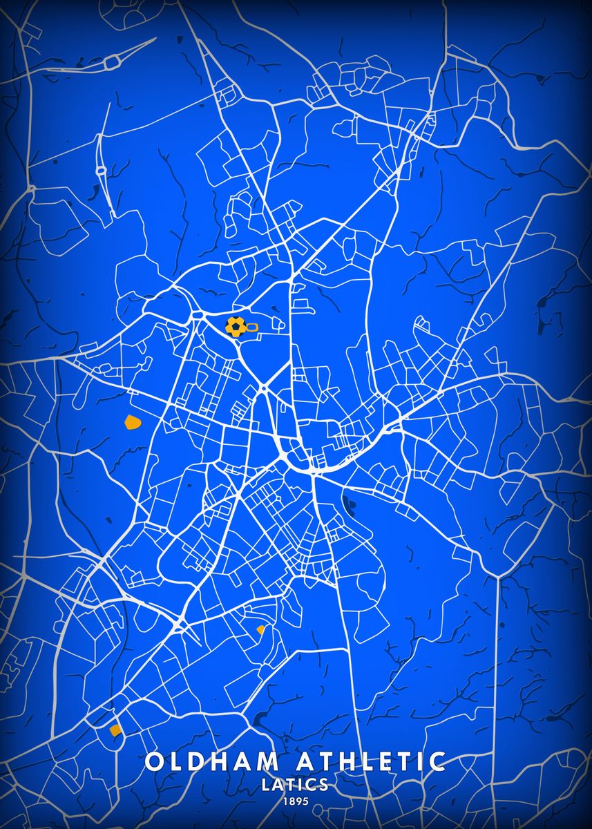 'Oldham Athletic Boundary ' Poster, picture, metal print, paint by ...