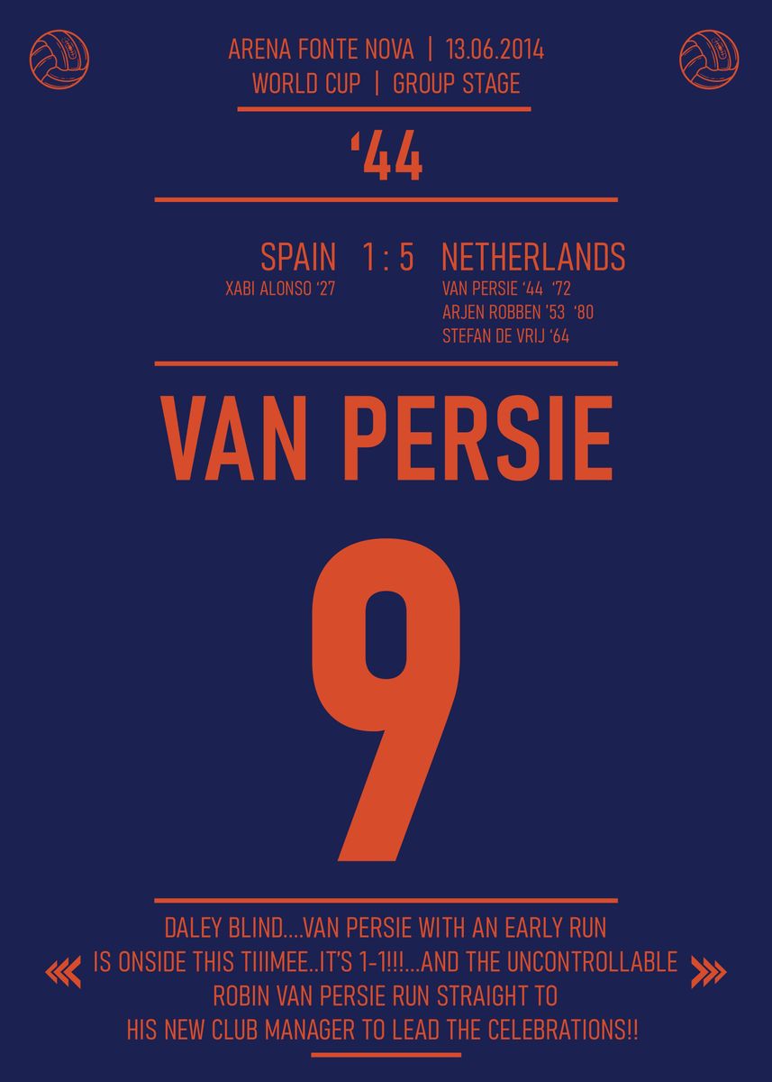 'Van Persie Netherlands' Poster, picture, metal print, paint by George ...