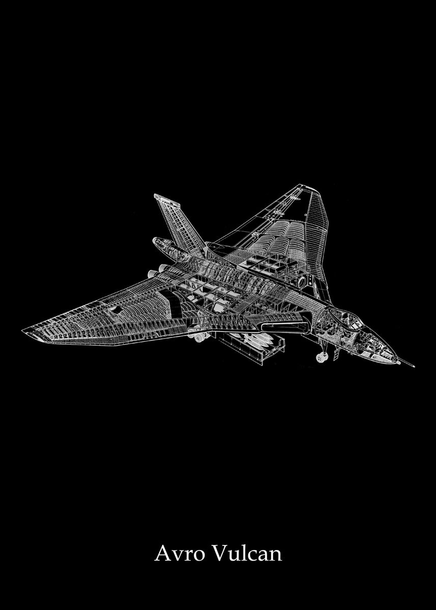 'Avro Vulcan' Poster, picture, metal print, paint by Amazing Artist ...