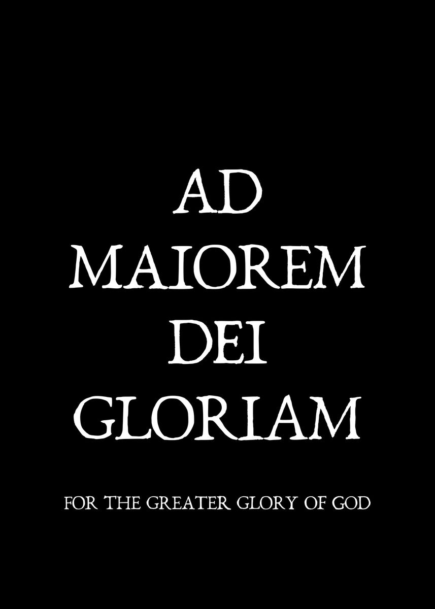 'Jesuits Motto AMDG' Poster, picture, metal print, paint by Jovana ...