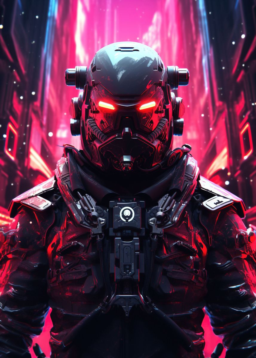 'Astronaut Cyborg' Poster, picture, metal print, paint by Senja ...