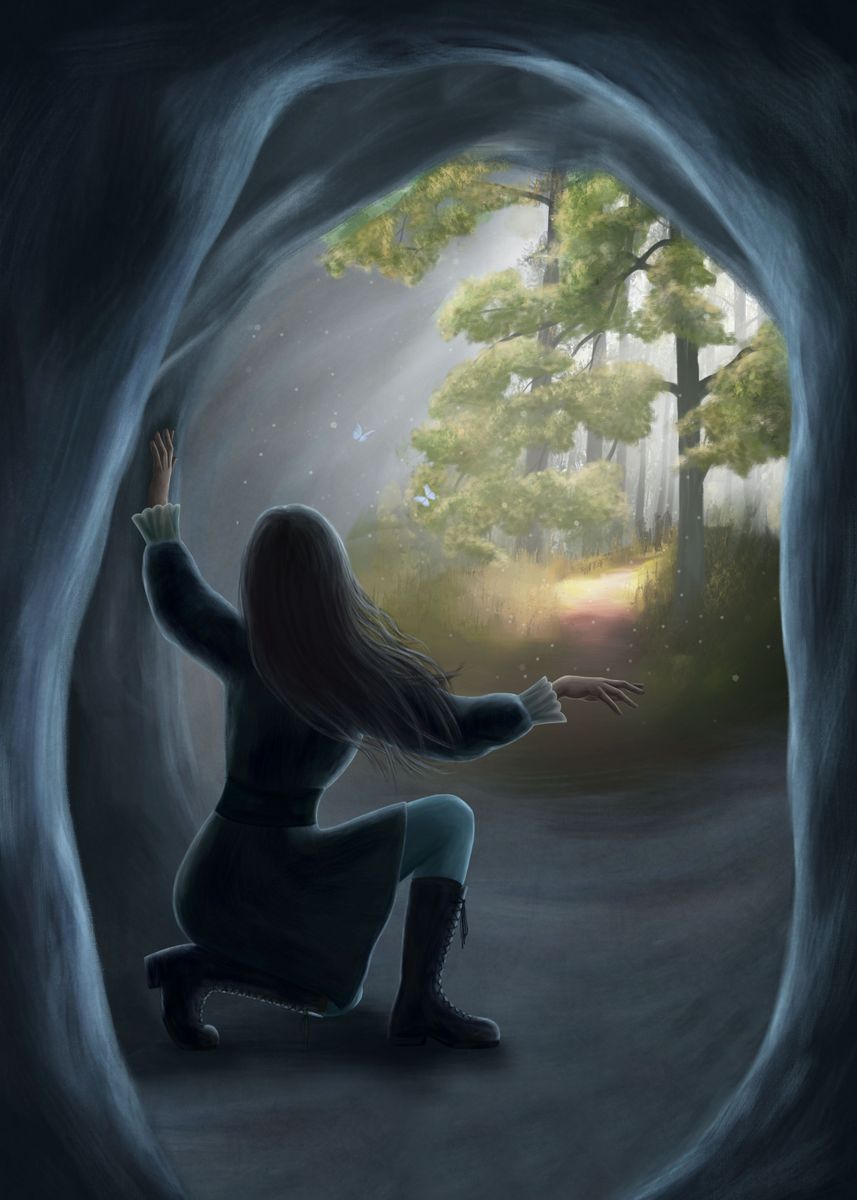 'Chasing Your Own Paradise' Poster, picture, metal print, paint by ...