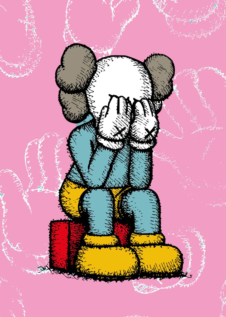 'Kaws' Poster, picture, metal print, paint by Marinka Lubov | Displate