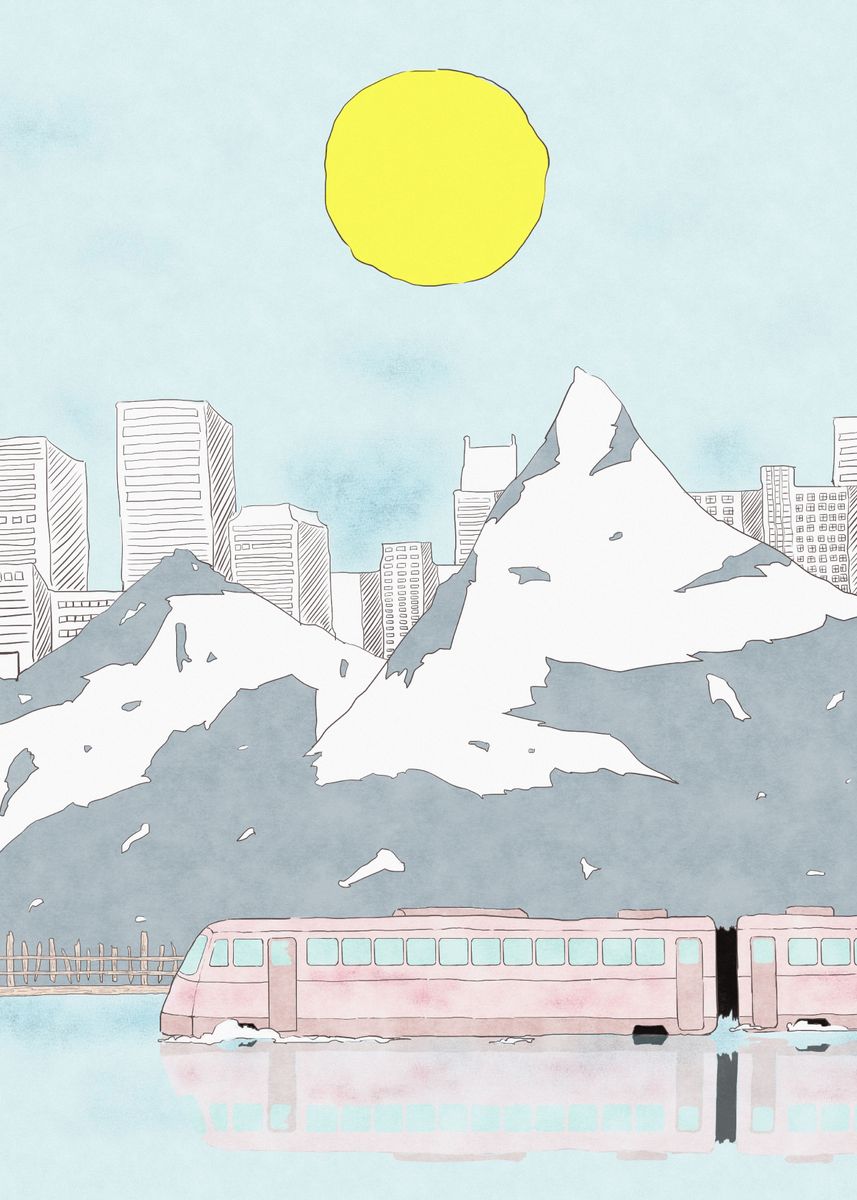 'Japanese style Train' Poster, picture, metal print, paint by Tovu Yovi ...