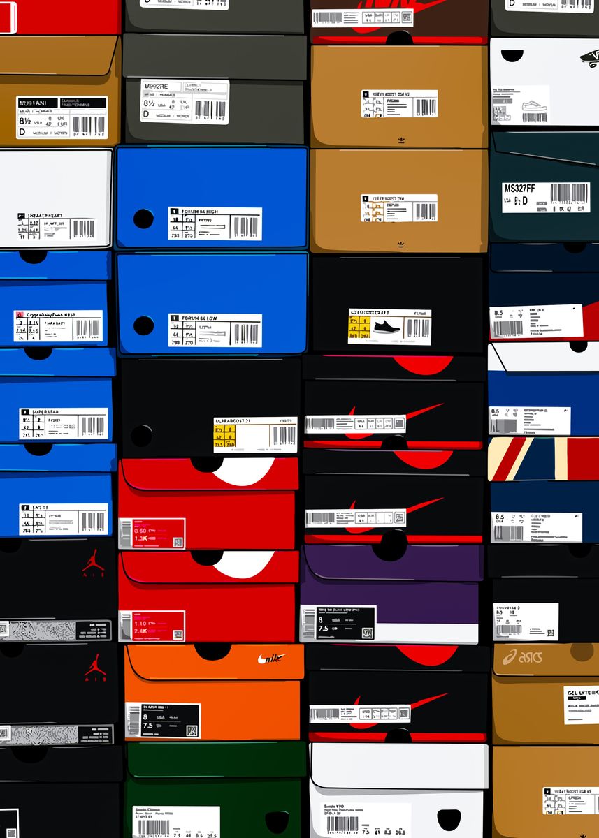 'Shoebox Sneaker' Poster, picture, metal print, paint by Fudin Alfana ...