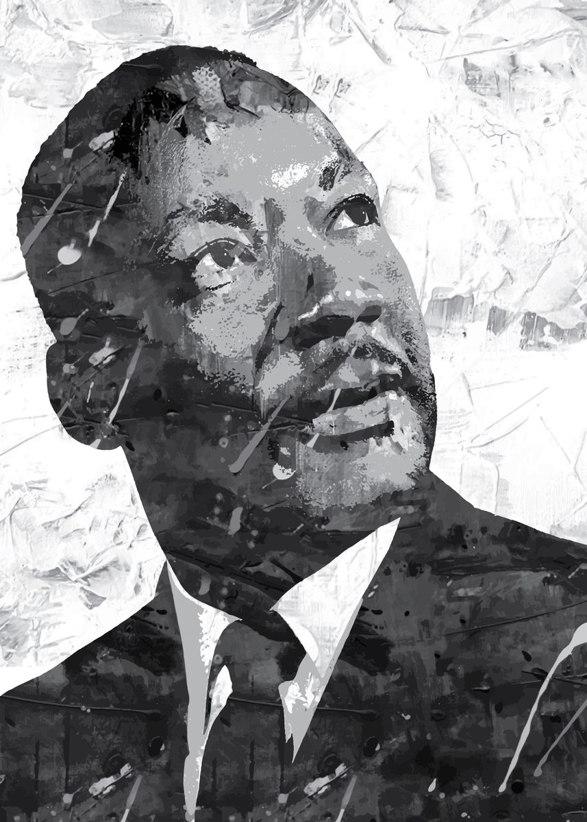 'Martin Luther King Jr' Poster, picture, metal print, paint by Zeeshan ...