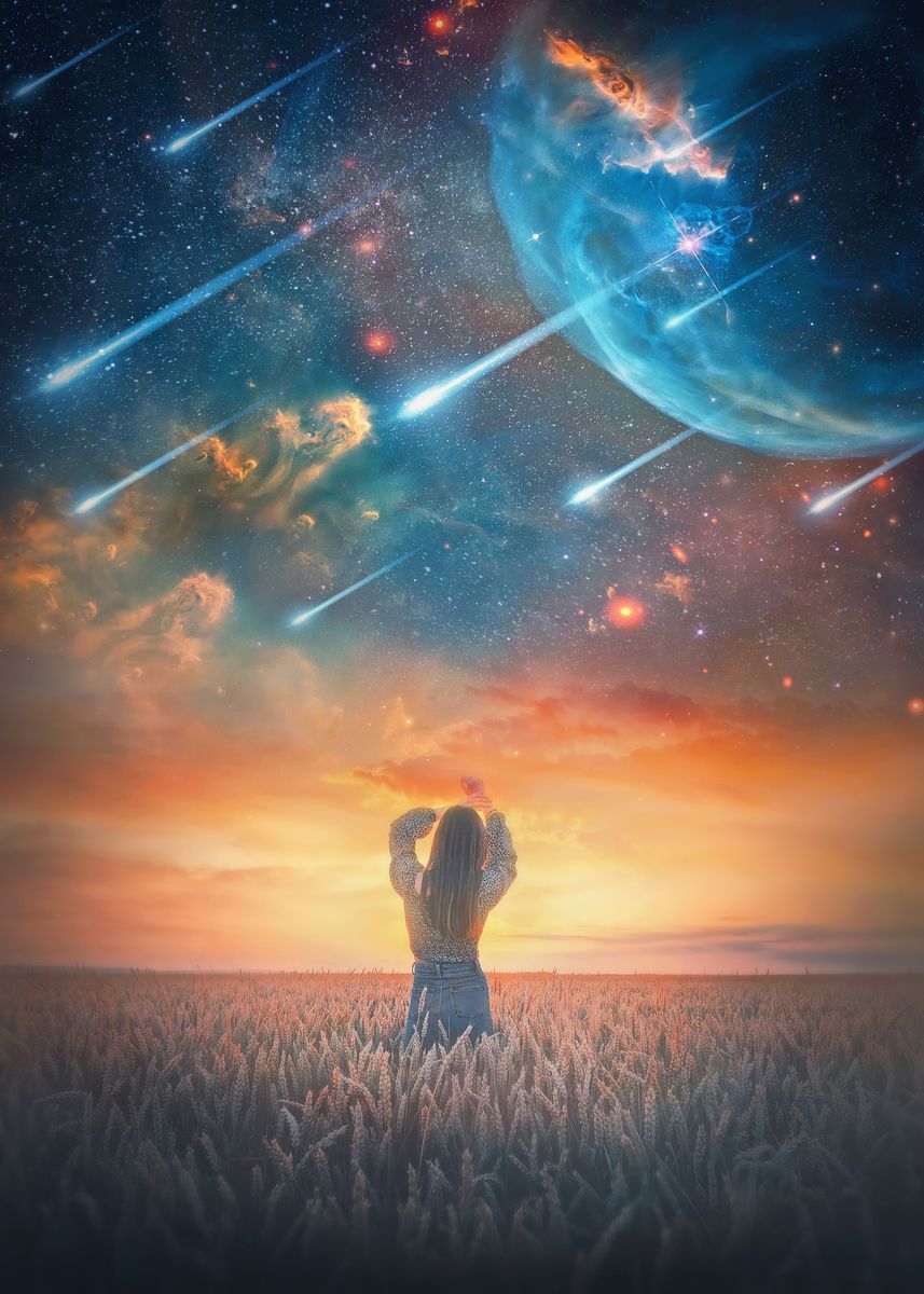 'cosmic spirit' Poster, picture, metal print, paint by PsychoShadow ...