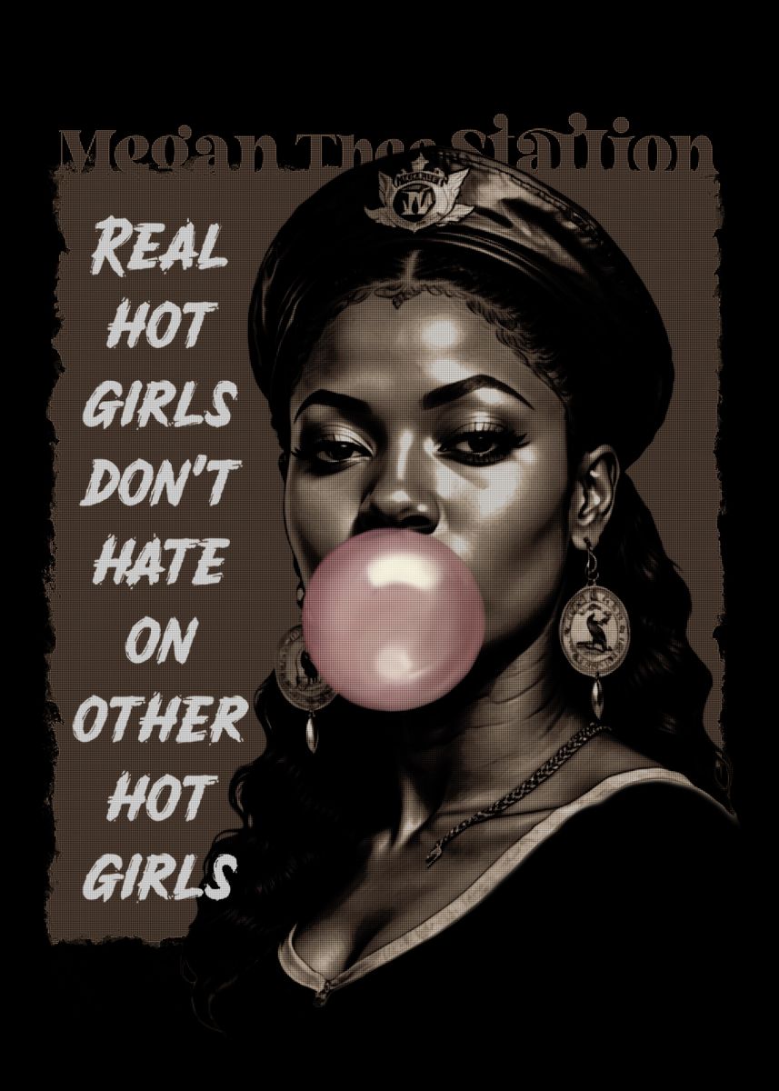 'Megan Thee Stallion gum' Poster, picture, metal print, paint by ...