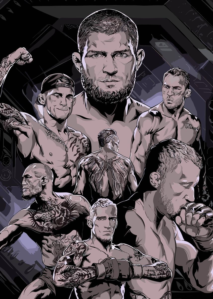 'UFC MMA' Poster, picture, metal print, paint by Marinka Lubov | Displate