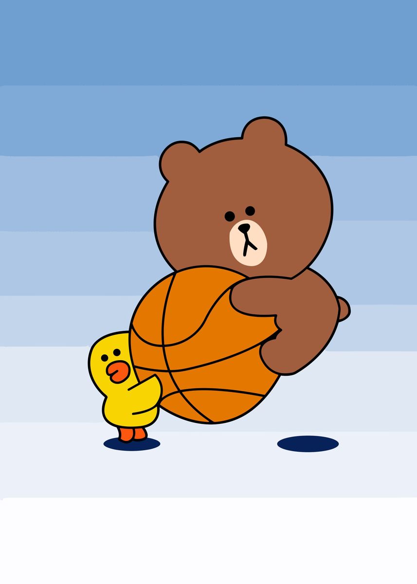 'bear brown cute animal' Poster by Martyn Mack | Displate