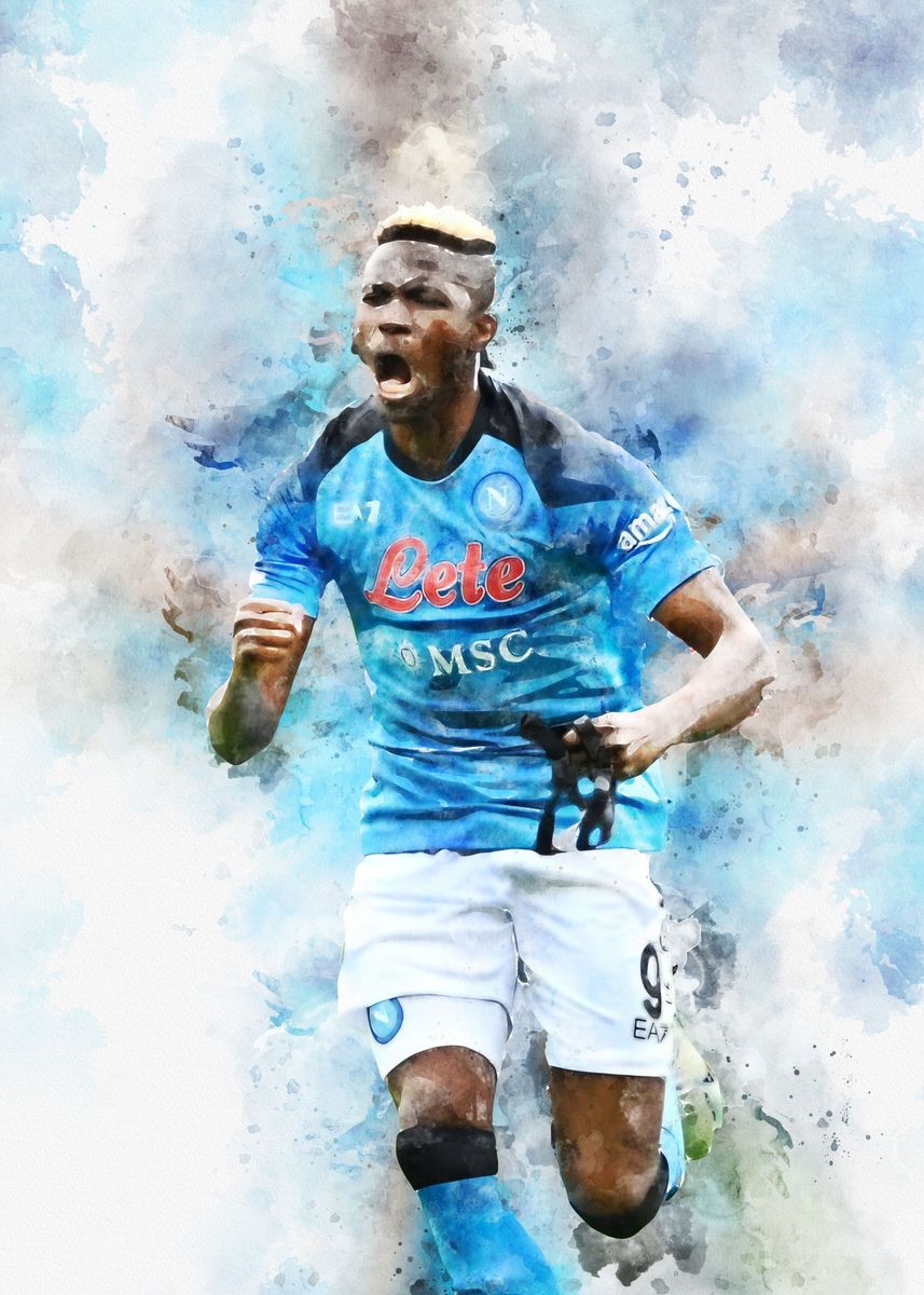 'Victor Osimhen' Poster, picture, metal print, paint by Yellow Shop ...