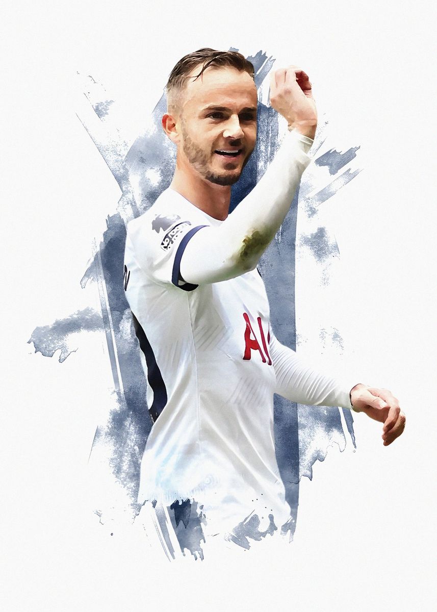 'James Maddison Poster' Poster, picture, metal print, paint by ...