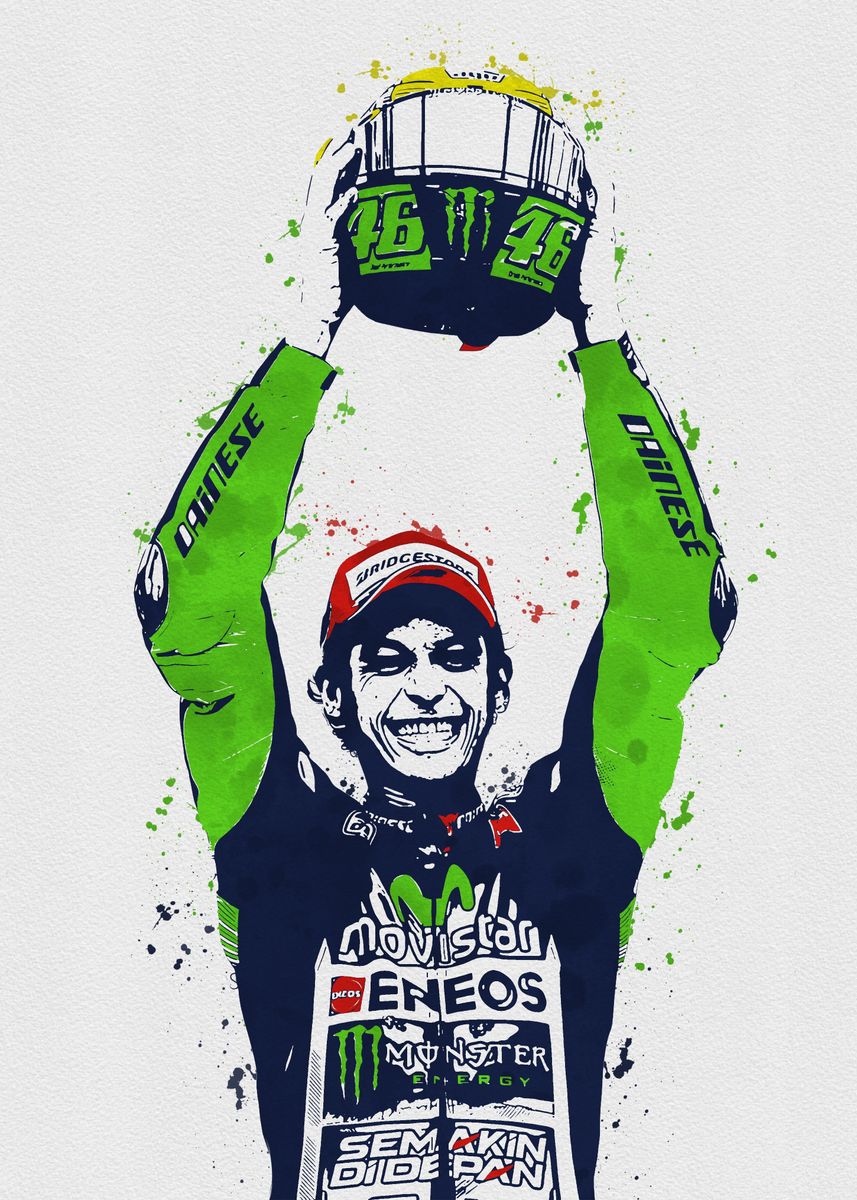 'The Rossi 46 Poster' Poster, picture, metal print, paint by Paul C ...