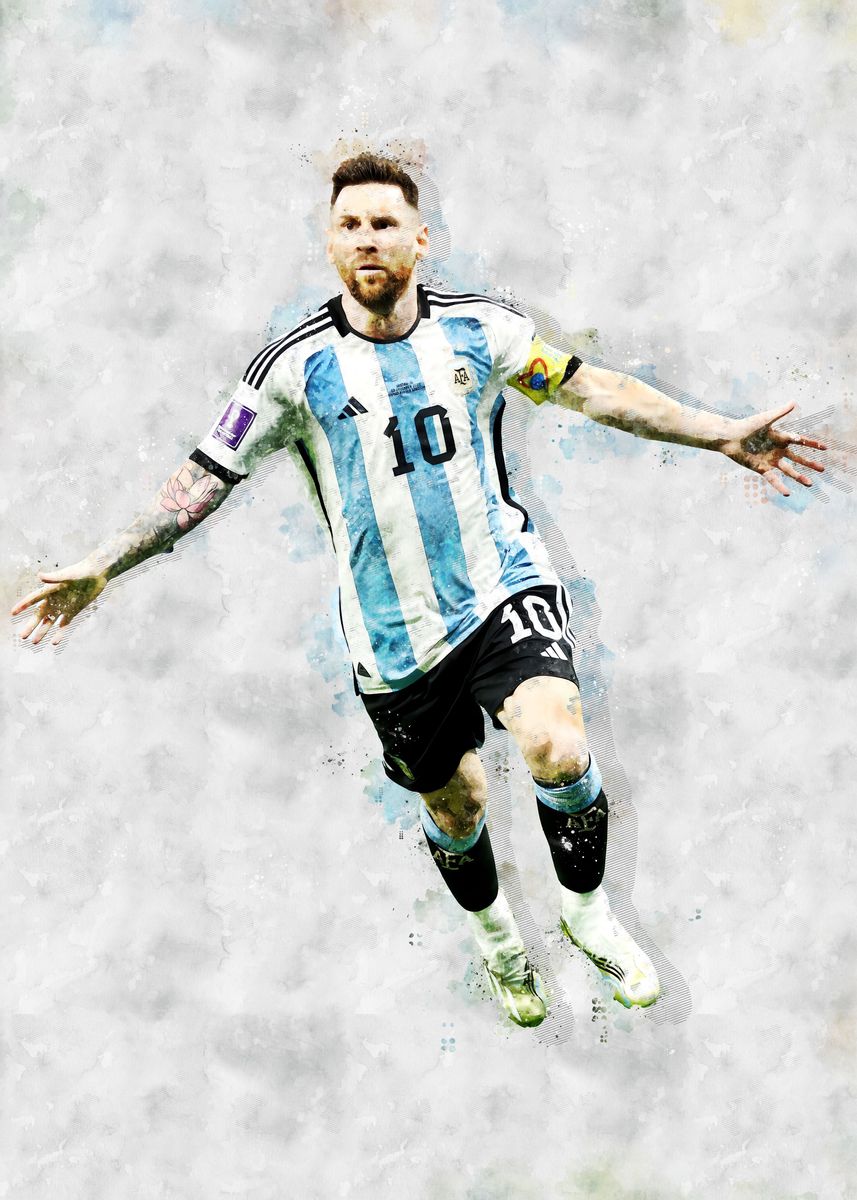 'Messi ' Poster, picture, metal print, paint by Yellow Shop | Displate