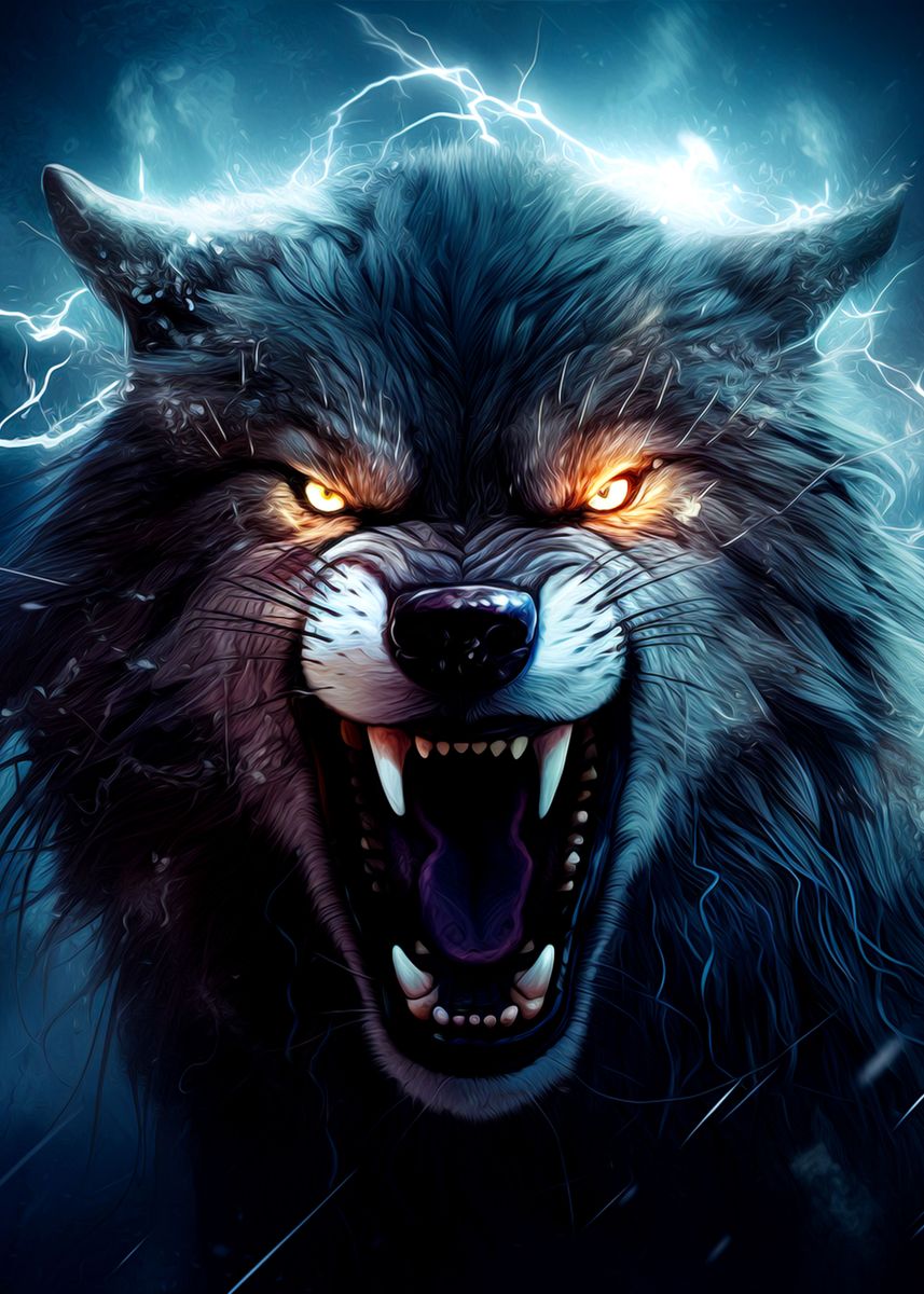 'Wolf' Poster, picture, metal print, paint by khac vinh | Displate