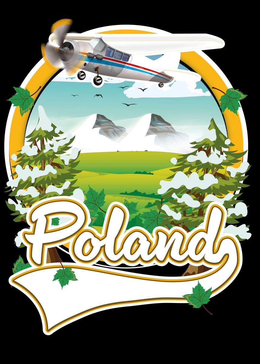 'Poland Travel logo' Poster, picture, metal print, paint by David Green ...