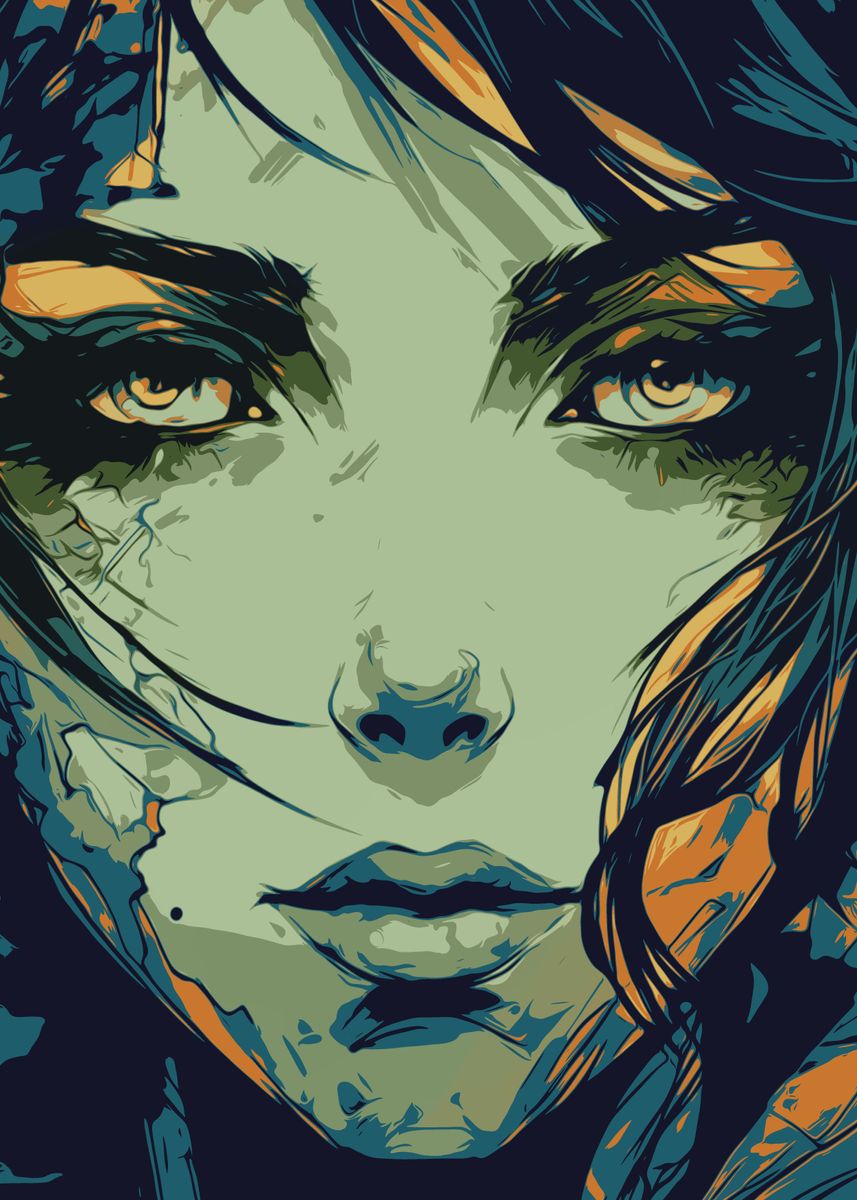 'Lonely ' Poster, picture, metal print, paint by Kamelyon | Displate