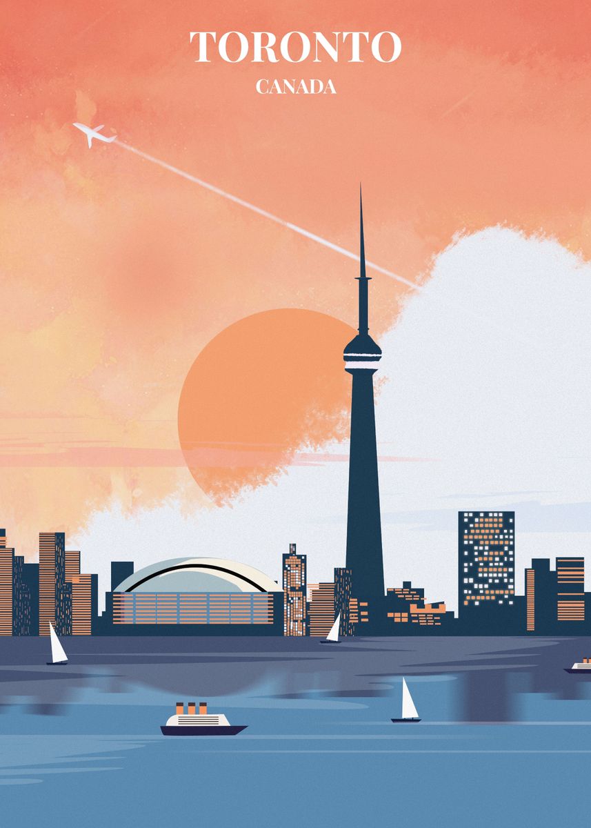 'Toronto city Scenery' Poster by Tovu Yovi Darmawan | Displate