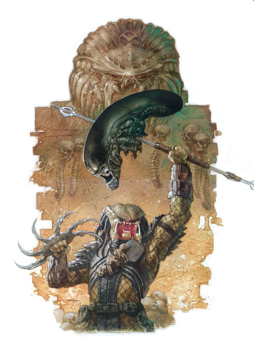 'Triumph' Poster, picture, metal print, paint by Alien vs Predator ...