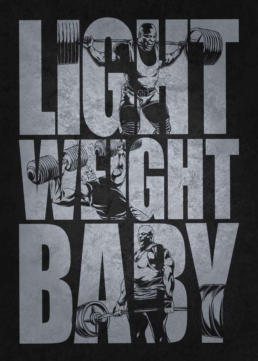 'Light Weight Baby Workout' Poster, picture, metal print, paint by CHAN ...