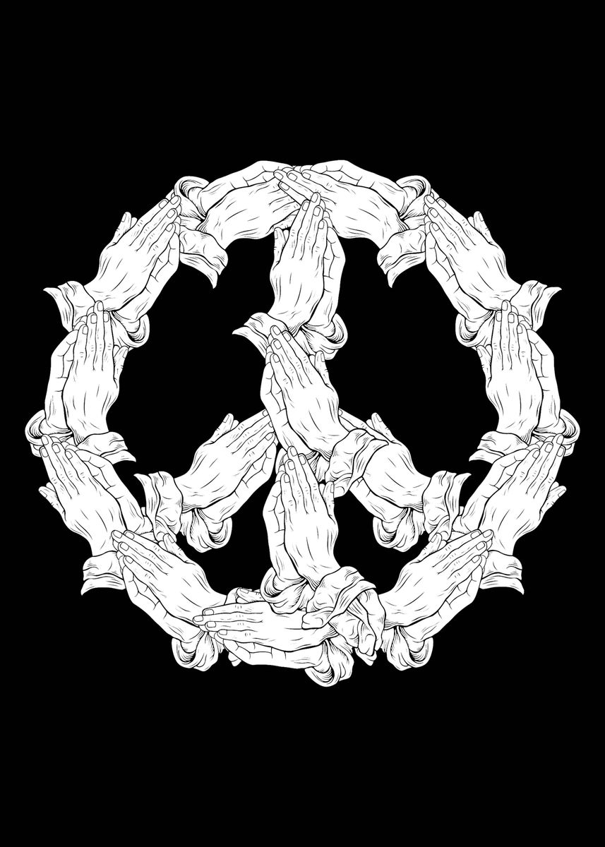 'Pray for Peace ' Poster, picture, metal print, paint by jun salazar ...