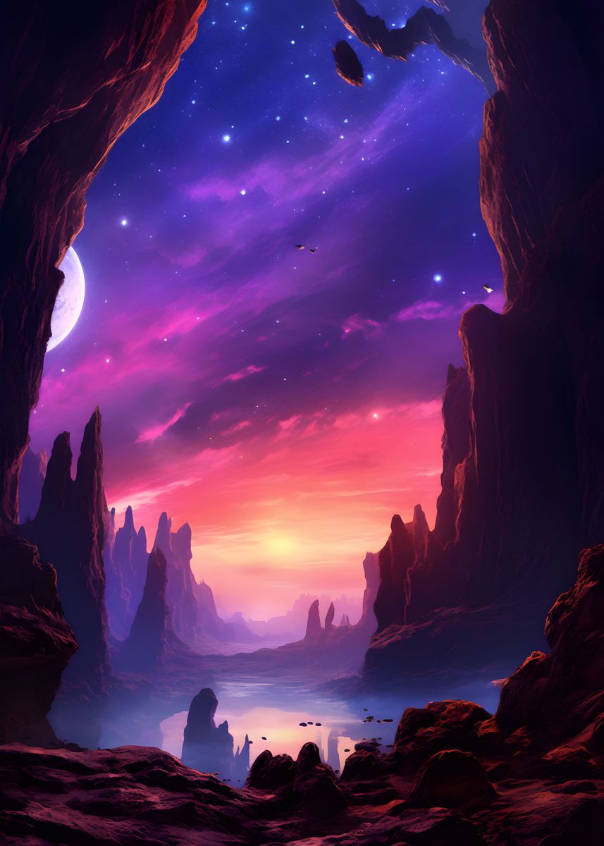 'Outer Space' Poster, picture, metal print, paint by Qreative | Displate
