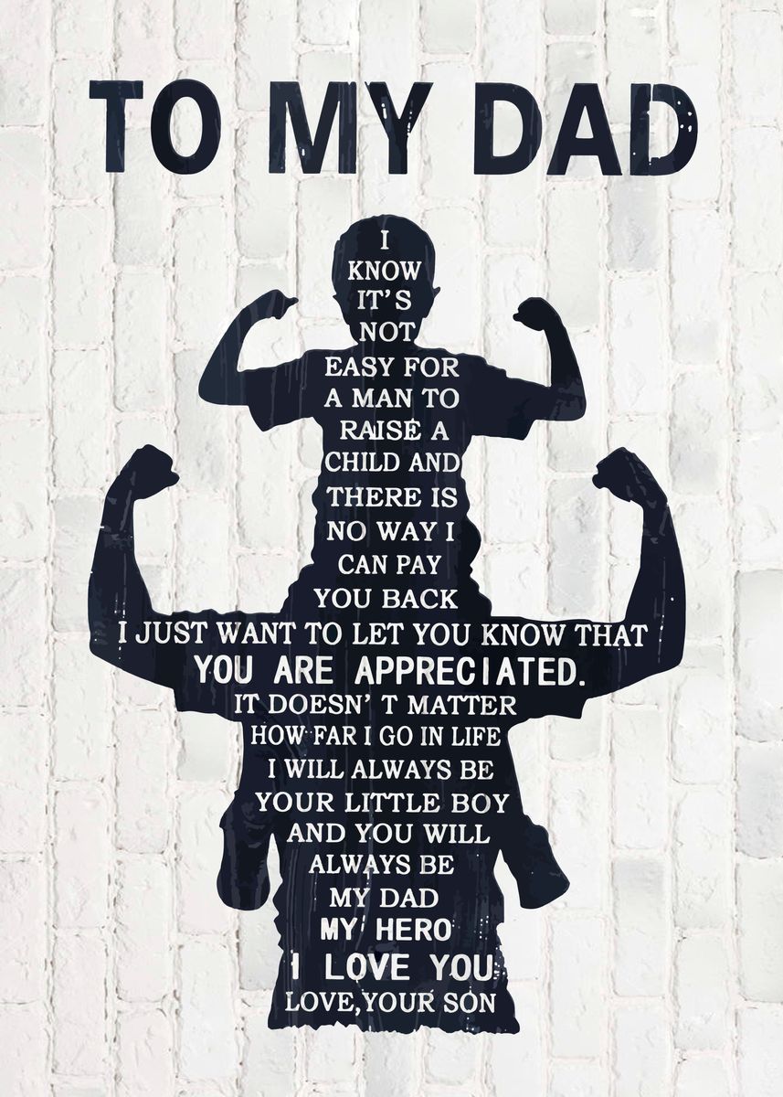 'To My Dad Father day' Poster by Loves Poster | Displate