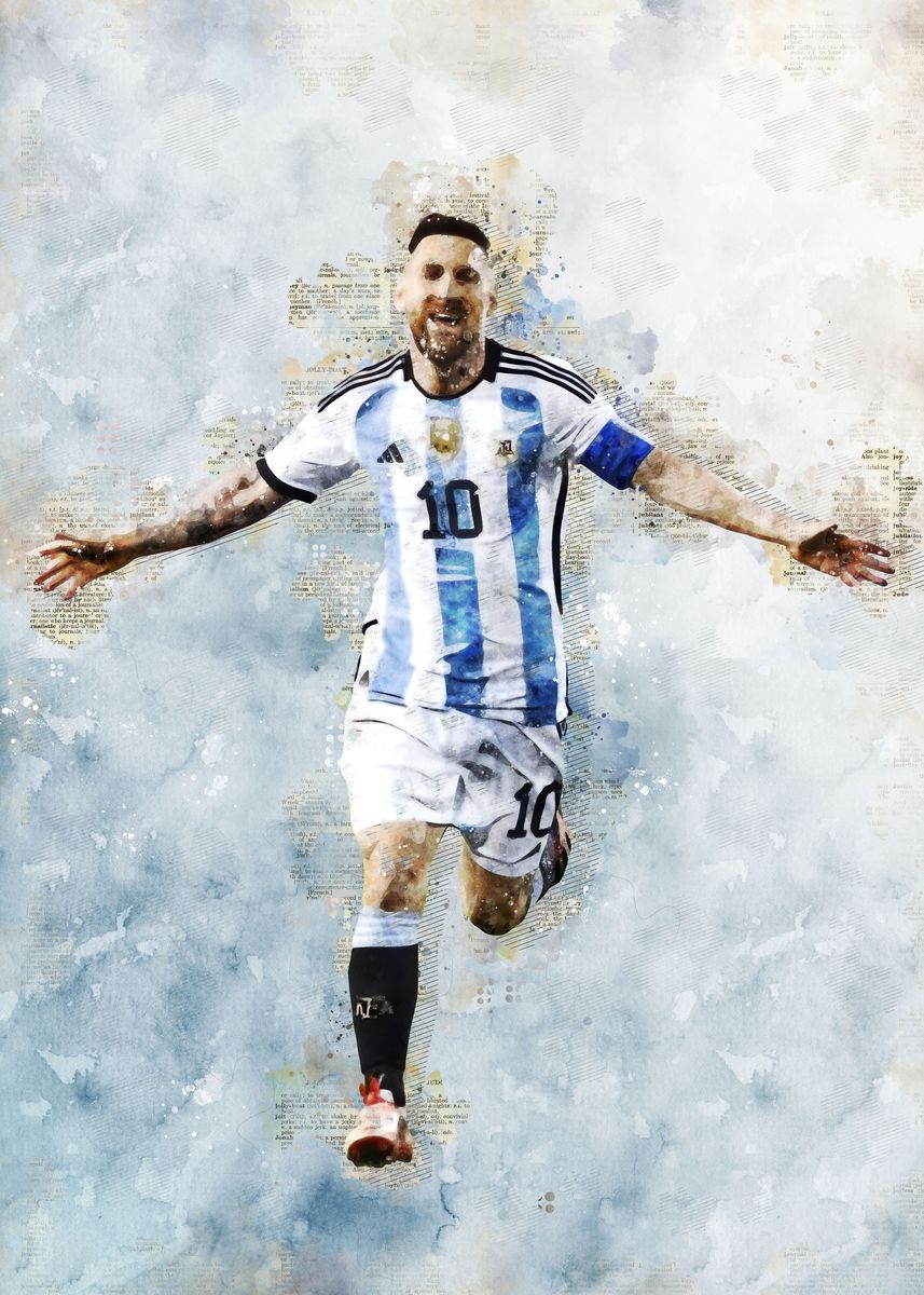 'Messi ' Poster, picture, metal print, paint by Yellow Shop | Displate