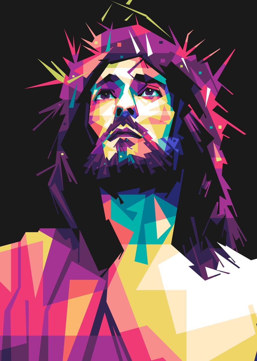 'Jesus Christ' Poster, picture, metal print, paint by Asran Vektor ...
