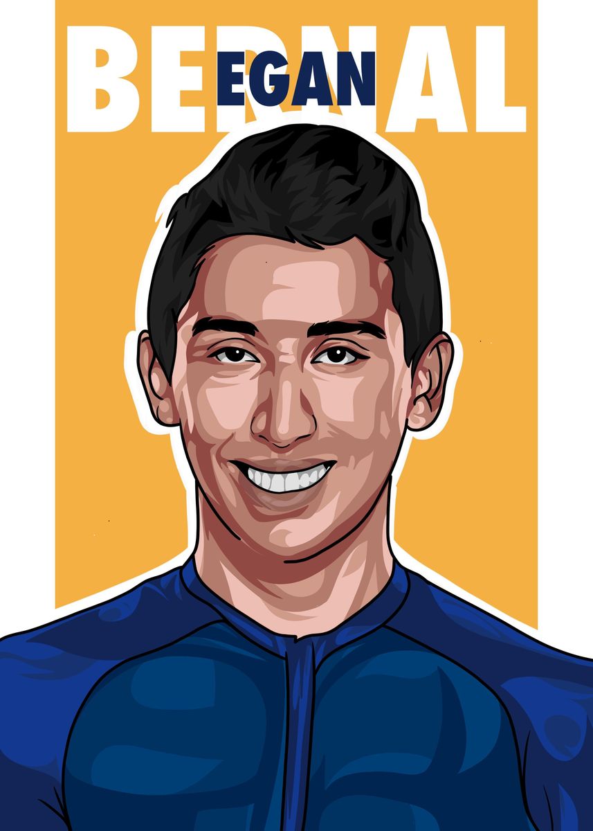 'Egan Bernal' Poster, picture, metal print, paint by Imad Madd | Displate