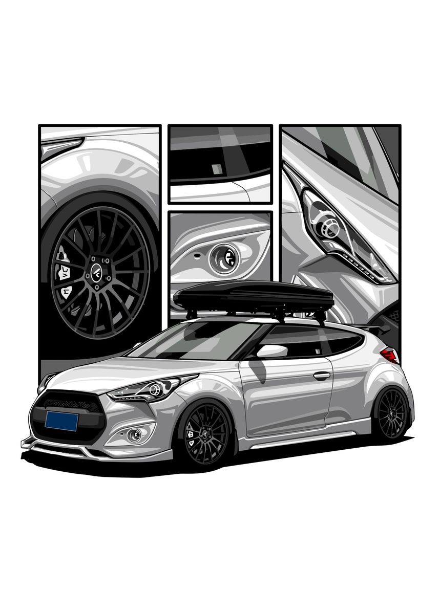 'Veloster' Poster by Savinda | Displate