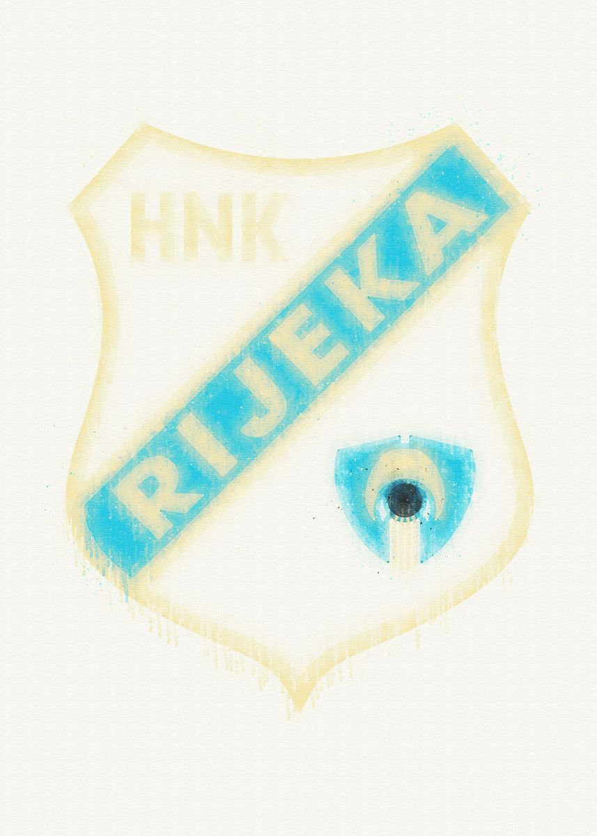 'HNK Rijeka Poster' Poster, picture, metal print, paint by RobertHall ...