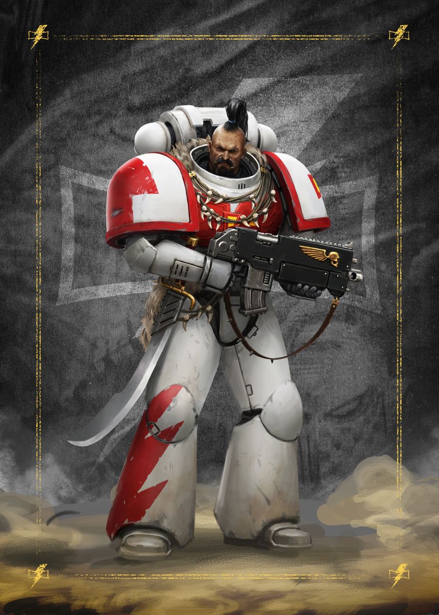 'White Scars Battle Brother' Poster, picture, metal print, paint by ...