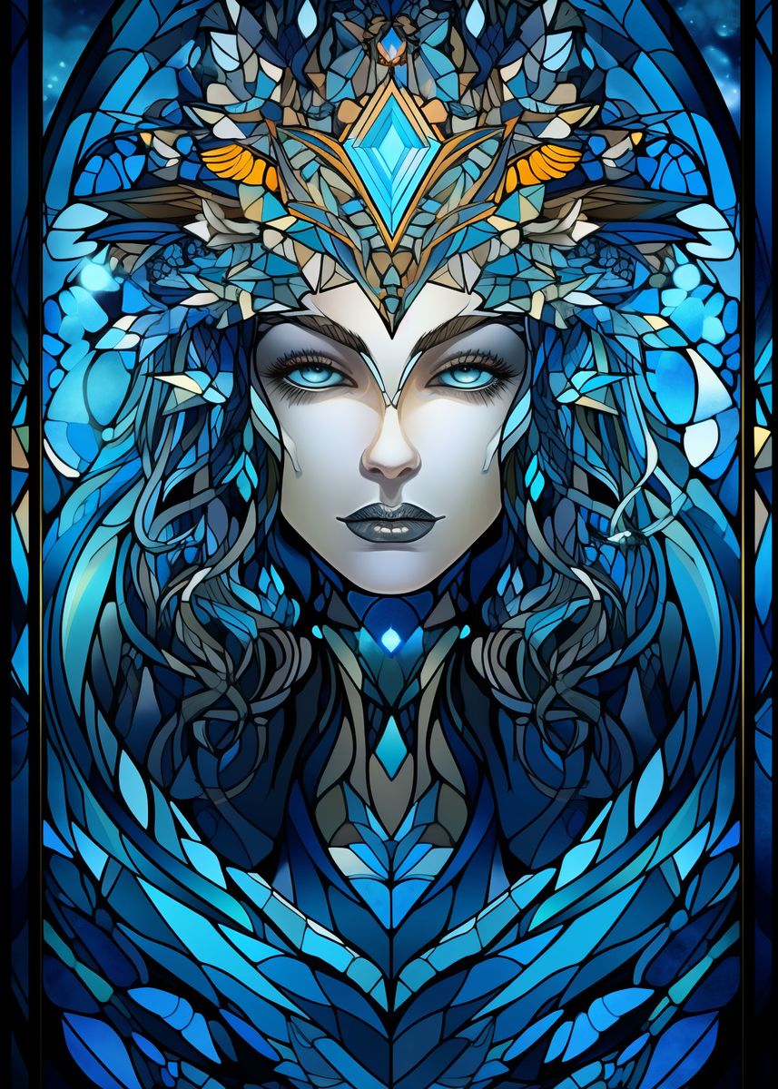 'The Ice Queen' Poster, picture, metal print, paint by Polymath Prints ...