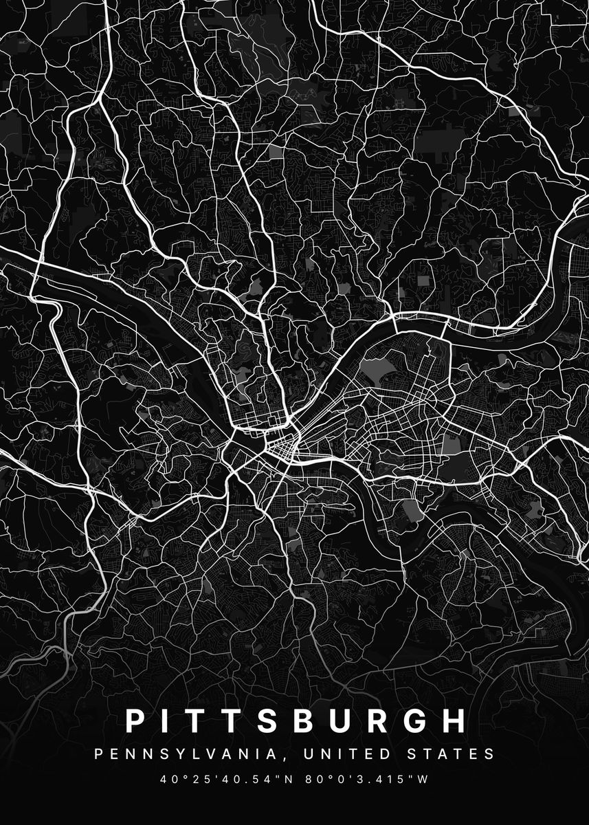 'Pittsburgh Pennsylvania US' Poster by Kemi Solaja | Displate