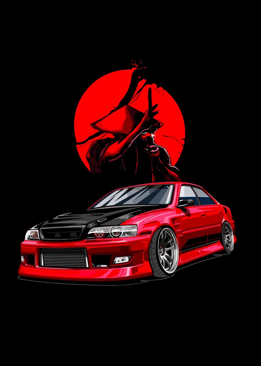 'Japan Samurai Car' Poster, picture, metal print, paint by Savinda ...