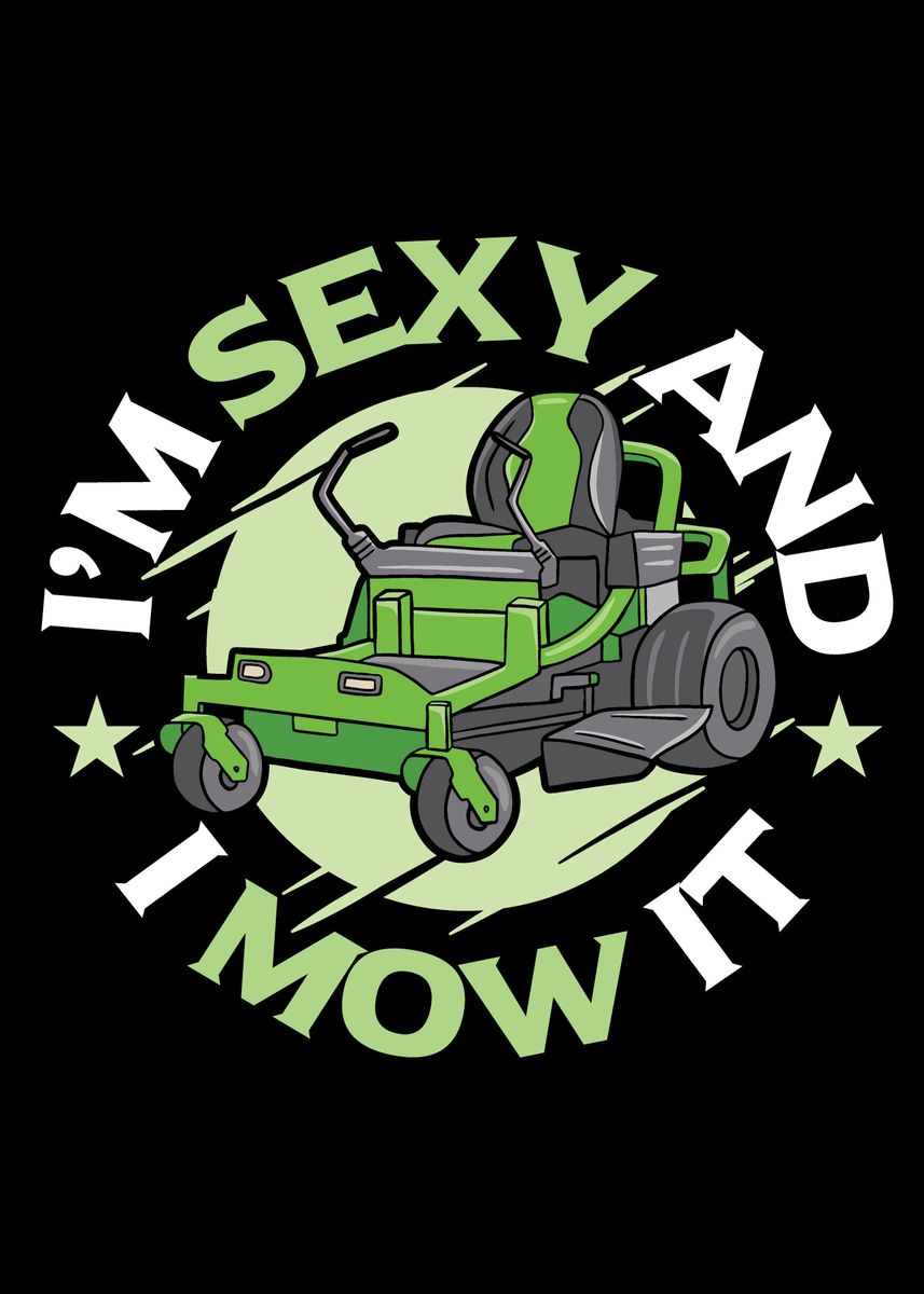'Lawn Mowing Lawn Care' Poster, picture, metal print, paint by Sascha ...