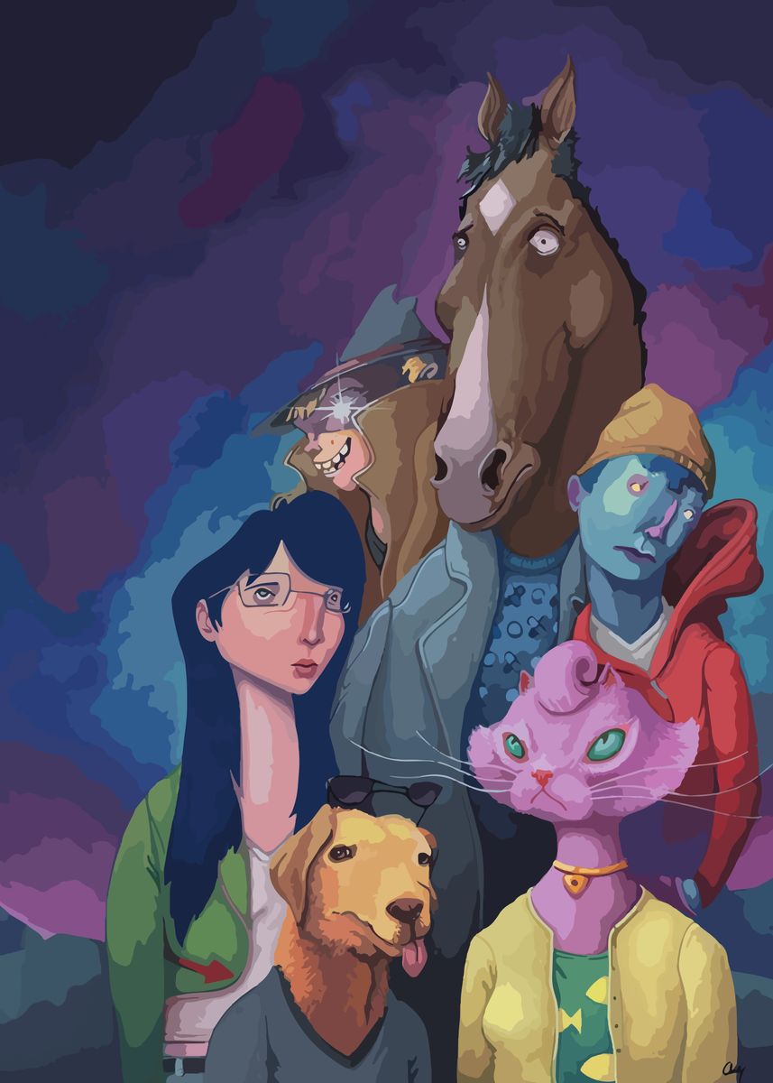 'bojack horseman' Poster, picture, metal print, paint by The Genk ...