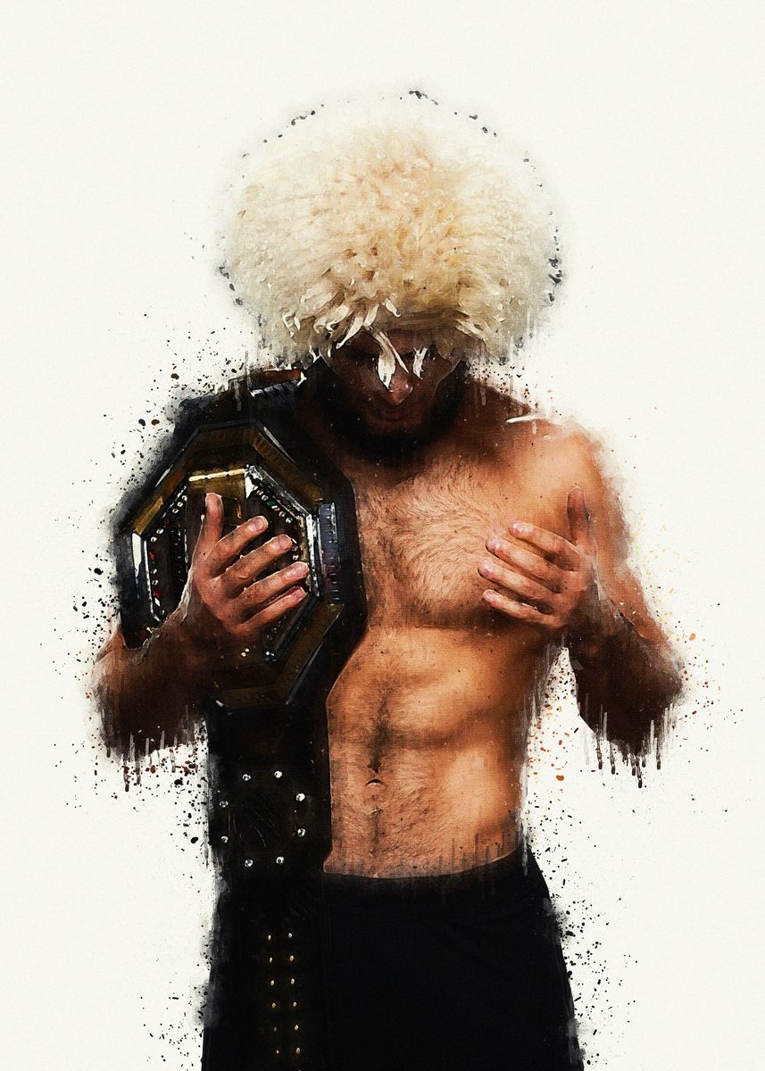 'Khabib Nurmagomedov Art' Poster, picture, metal print, paint by ...