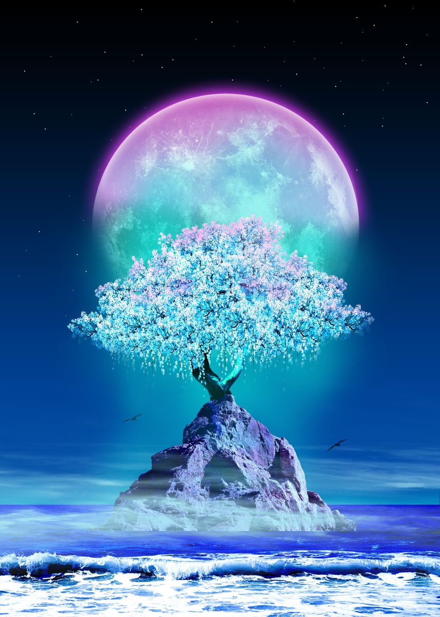 'tree of heaven' Poster, picture, metal print, paint by INSPIRE ...