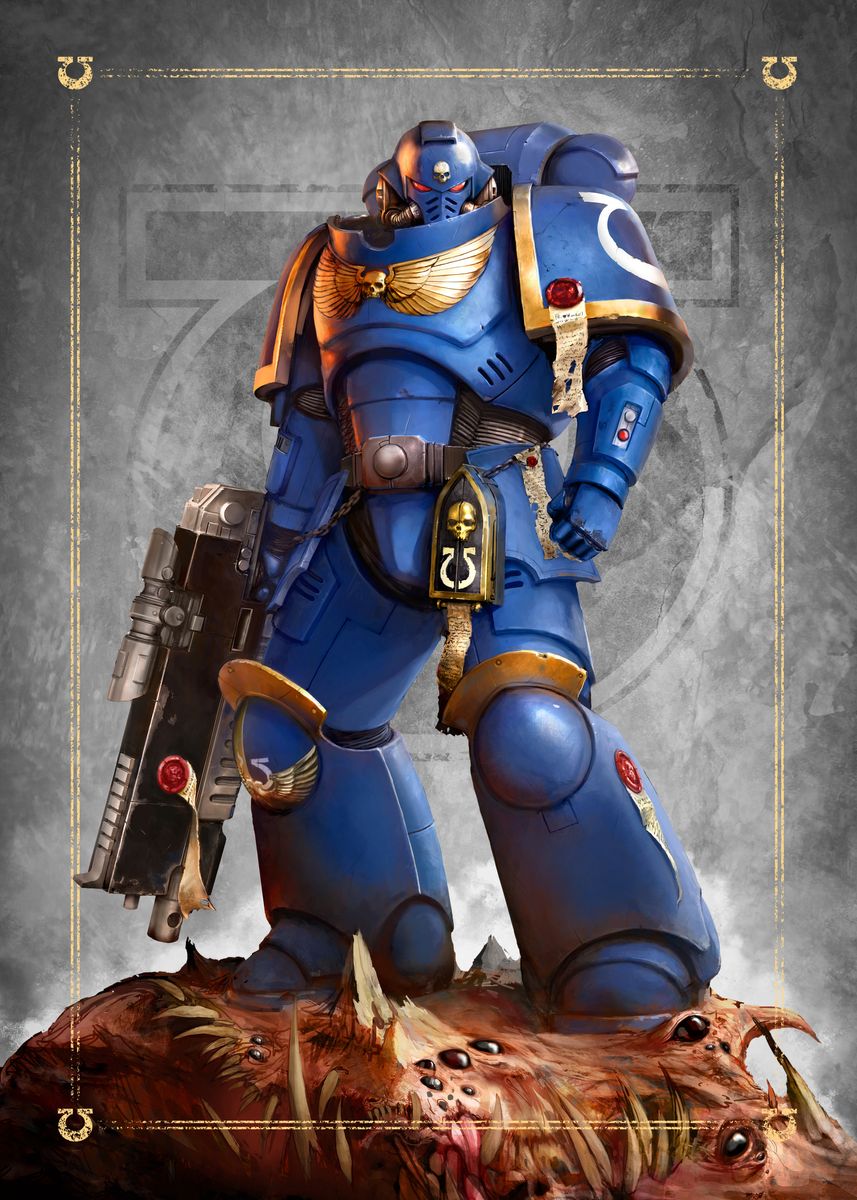 'Ultramarine Intercessor' Poster, picture, metal print, paint by ...